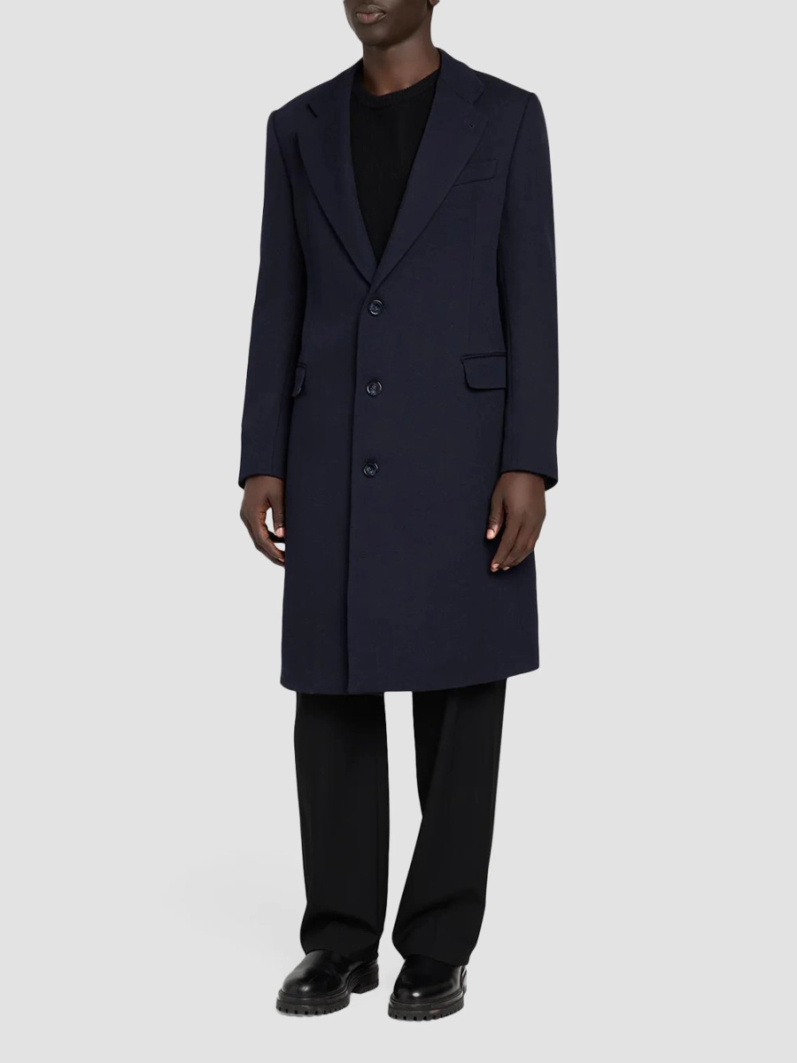 EMPORIO ARMANI wool twill topcoat